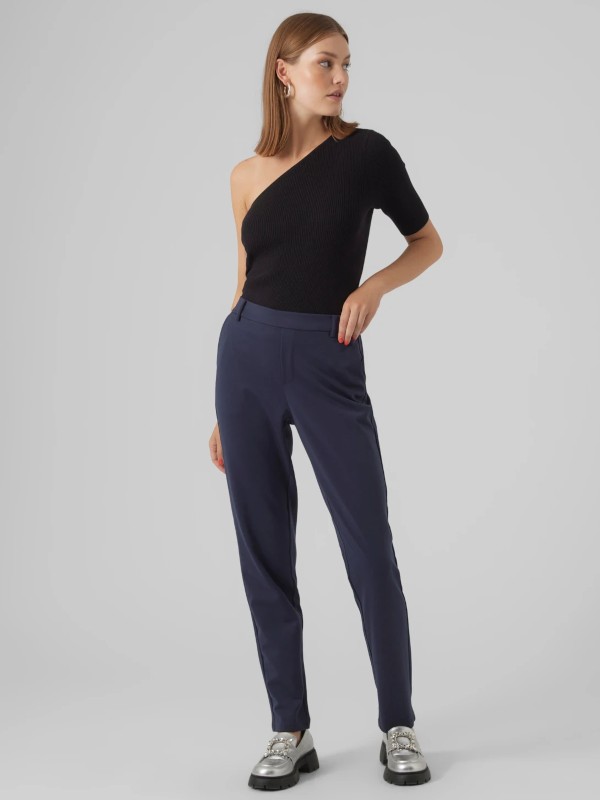 Vero Moda Παντελόνι Με Μήκος 32 Σκούρο Μπλε - Δέσποινα Παπαγιαννάκη